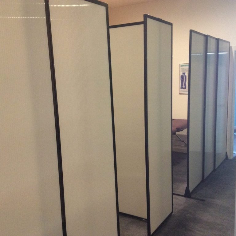 Using Sliding Office Partitions to Create Cubicles for Therapy Sessions ...