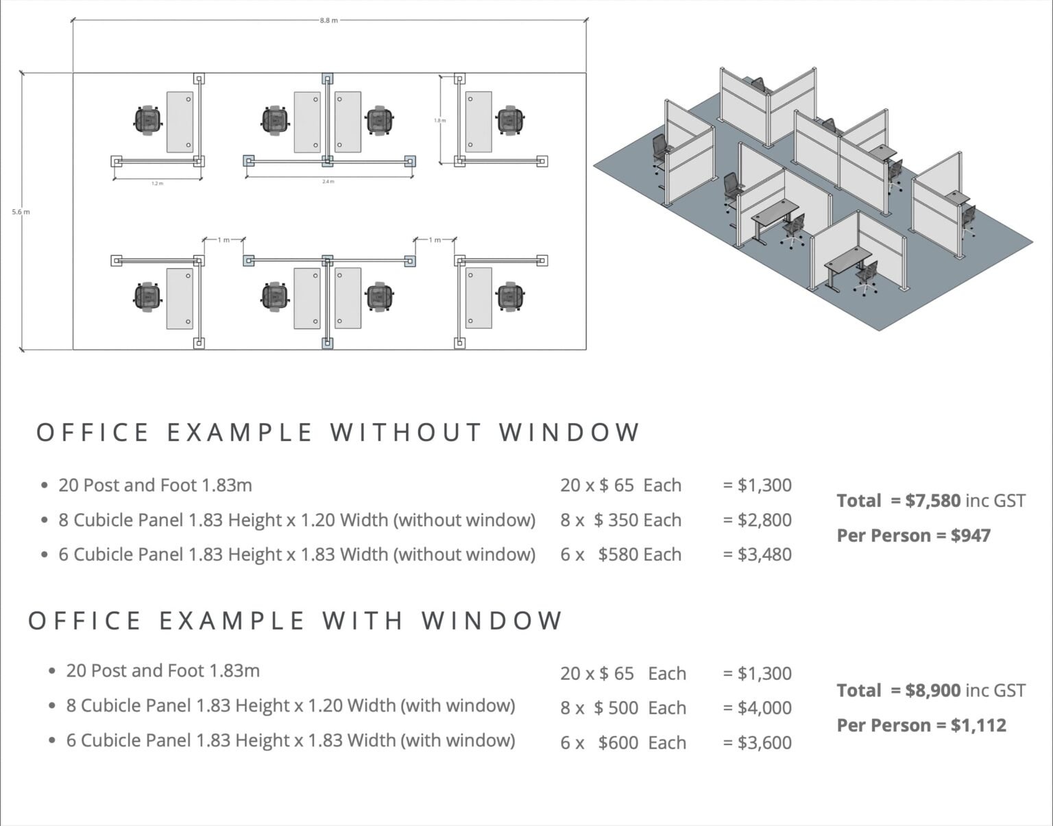 Modular Office Cubicle System | Portable Partitions